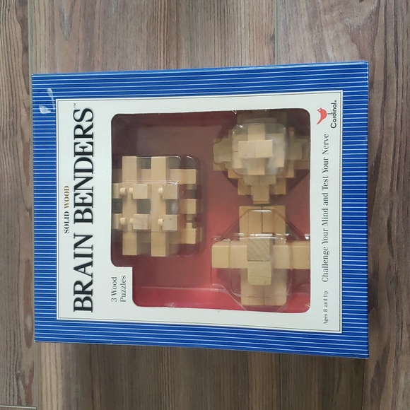 Brain Benders | Toys | Brain Benders 3 Piece Wood Puzzles | Poshmark